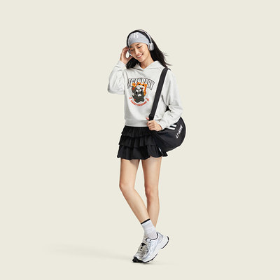 李宁正品x LPL联名系列女子亲肤舒适透气连帽卫衣套头衫AWDW148
