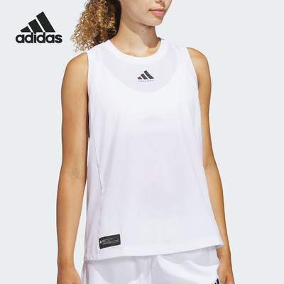 Adidas/阿迪达斯正品夏季女士梭织训练篮球运动背心T恤KA9345