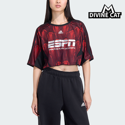 Adidas/阿迪达斯正品2026年女士时尚休闲经典短款短袖T恤KD0502