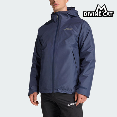 Adidas/阿迪达斯正品男士运动户外连帽三合一羽绒内胆夹克KC8489