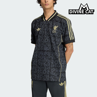 Adidas/阿迪达斯正品三叶草男士训练V领套头刺绣足球短袖JW5462