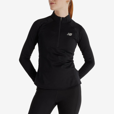 New Balance/NB正品2025新款女子复古半拉链卫衣套头衫WT43200-BK