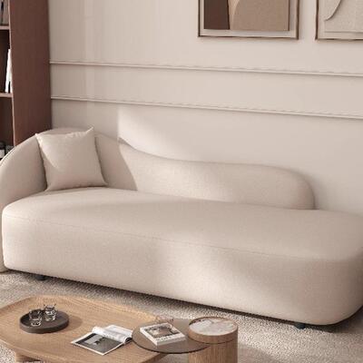 弧形沙发椅意式轻985奢风室小户型厅懒人店贵客妃榻民宿卧酒休闲