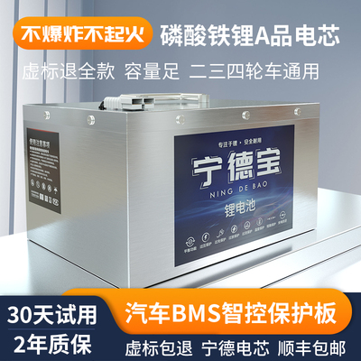 速发宁德磷酸铁锂72v68v40v大容瓶外送电动车锂电量两三轮四轮车