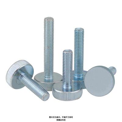 M45m68m10厘碳钢滚花大圆头手拧螺丝GB835镀锌手扭手紧调节螺栓