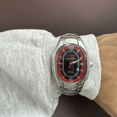 Awateoftime浪费时间 中古手表个性复古椭圆形y2k金属石英手表