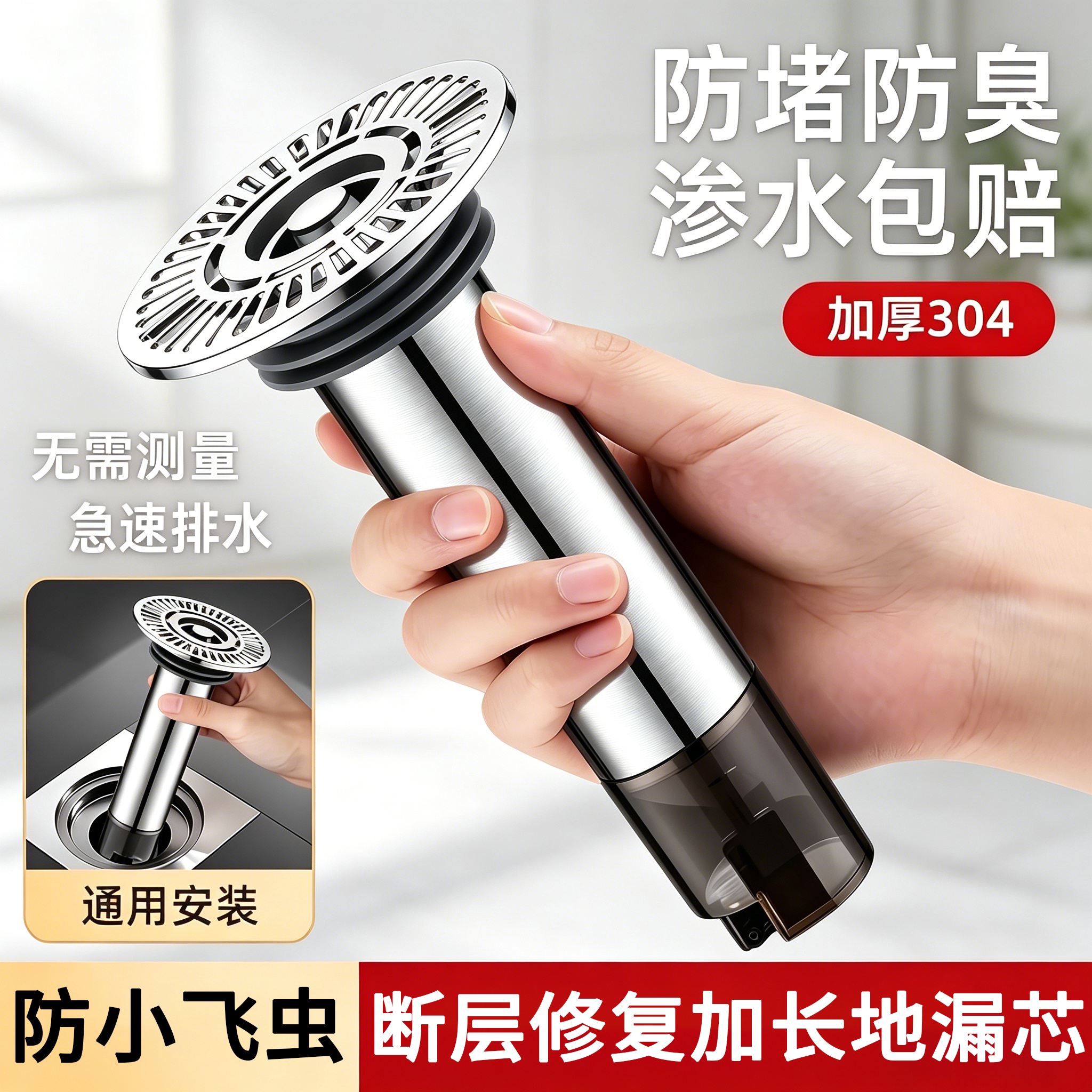 断层专用地漏芯重力自封厨房卫生间下水道密封排水配件防虫臭神器