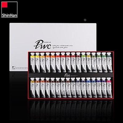 韩国水彩颜料shinhan PWC新韩艺术家透明水彩颜料 32色15ml