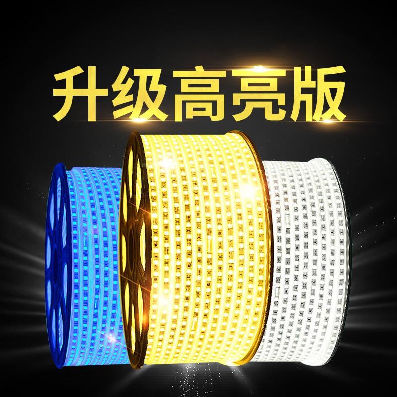 led户外防水灯带室外室内可用高亮工程款软灯条24V220V三色灯槽
