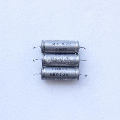 美国早期古董ASTRON 2UF  200V发烧无极油浸电容 45元/只