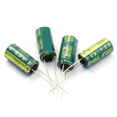 电解电容 6.3V 3300UF 体积10x20mm直插P铝电解电容器(10个)