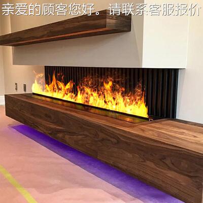 智3能d雾化炉蒸气加湿器电视背景墙嵌入式仿家真用装饰388-1壁火