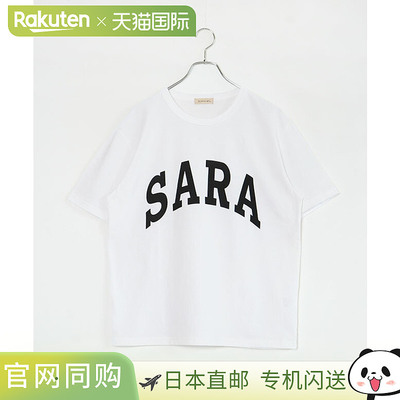 日本直邮SOLAMONAT Sararito 针织印花T恤 SARA  短袖 5/8 袖上衣