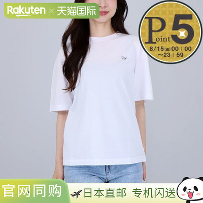 Maison Kitsune 女式短袖 T 恤带小狐狸贴片舒适OW00130KJ0008 P1