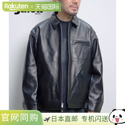 日本直邮Schott 皮革卡车司机夹克 TC 工作夹克羊羔皮皮夹克外套