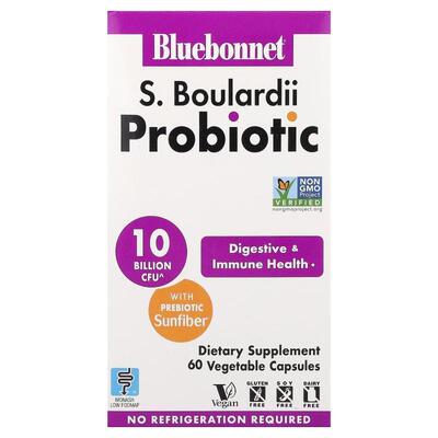 Bluebonnet Nutrition,S. Boulardii Probiotic, 60 Capsules
