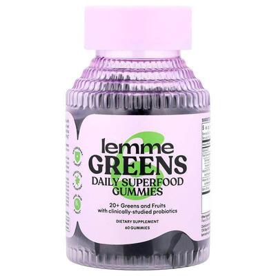 Lemme,Greens, Daily Superfood Gummies, Berries &amp;amp;