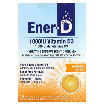 Ener-C,Ener-D, Vitamin D3 Hydrating Effervescent Drink Mix