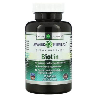 Amazing Nutrition,Biotin, 10,000 mcg, 400 Veggie Capsules
