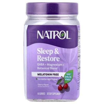 Natrol,Sleep &amp;amp; Restore Gummies, Melatonin Free,