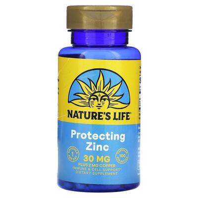 Nature's Life,Zinc , 30 mg, 100 Capsules