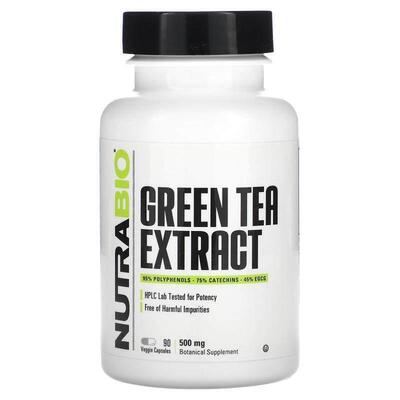 Nutrabio Labs,绿茶提取物，500 毫克，90 粒素食胶囊