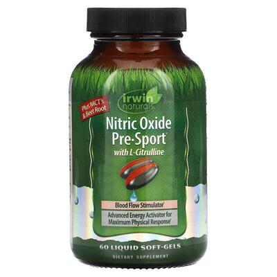 爱乐能,含 L-瓜氨酸的 Nitric Oxide Pre-Sport，60 粒液体软凝胶