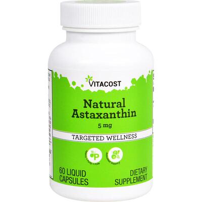 Vitacost,Natural Astaxanthin, 5 mg, 60 Liquid Capsules