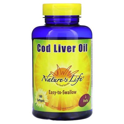 Nature's Life,Cod Liver Oil, 180 Softgels