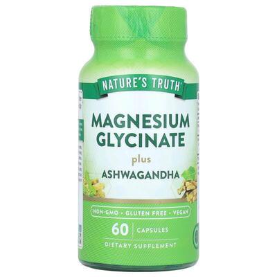 Nature's Truth,Magnesium Glycinate Plus Ashwagandha, 60 Caps