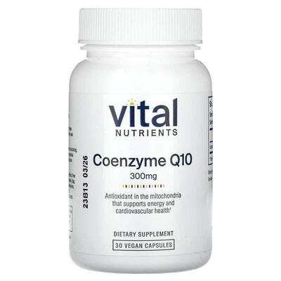 Vital Nutrients,Coenzyme Q10, 300 mg, 30 Vegan Capsules