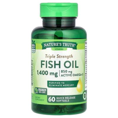 Nature's Truth,Fish Oil, 60 Quick Release Softgels