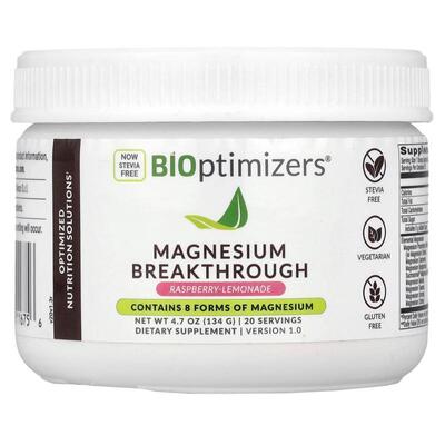 BIOptimizers,镁突破，树莓柠檬水味，4.7 盎司（134 克）