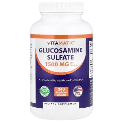 Vitamatic,Glucosamine Sulfate, 240 Vegetable Capsules (750 m