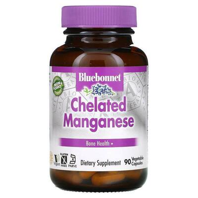 Bluebonnet Nutrition,螯合锰, 90植物胶囊