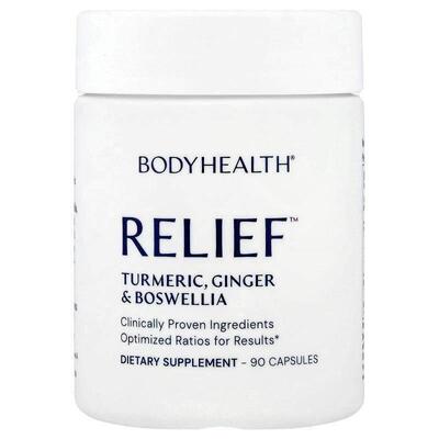 BodyHealth,Relief™ 胶囊，姜黄、姜和乳香，90 粒