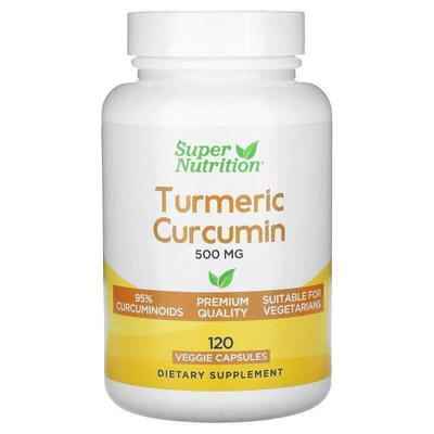 Super Nutrition,Turmeric Curcumin, 500 mg, 120 Veggie Capsul