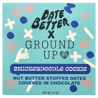 Date Better Snacks,Ground Up, Dates, Snickerdoodle Cookie, 2