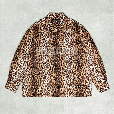 WACKOMARIA豹纹长袖垂感衬衫