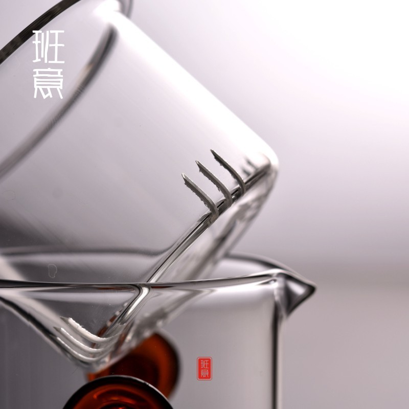 班意 玻璃快客杯茶具 旅行便携玻璃红茶双耳过滤茶壶冲泡茶器单壶