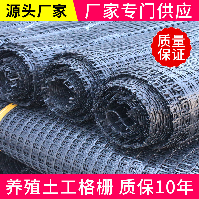 塑胶网格养殖网塑料土工s格栅养鸡围栏护栏网黑色胶网防护网漏粪