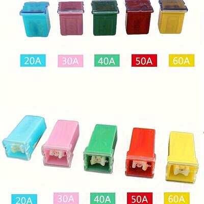 310pcs 中小号铝制汽车保险片方型短脚长方形长脚保险丝 保险丝夹