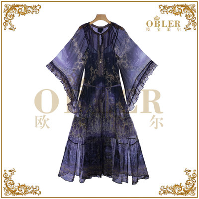 【欧宝莱尔】新款气质时尚轻奢女装连衣裙305-25447