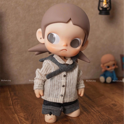 瓜瓜嘎·Zsiga娃衣1/8BJD日系休闲通勤套装格纹衬衫围巾牛仔裤