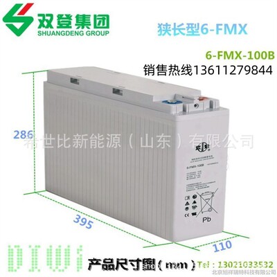 双登狭长蓄电池6-FMX-100B机房基站UPS电源12V100AH阀控式免维护