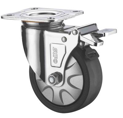 SUPO向荣 5寸 带双刹车 PA 尼龙 工业 万向 脚轮C05S-01A-125-662