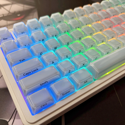 XVX水晶果冻2.0蓝色键帽磁轴键盘克罗心ev63魔导士ACE68wooting