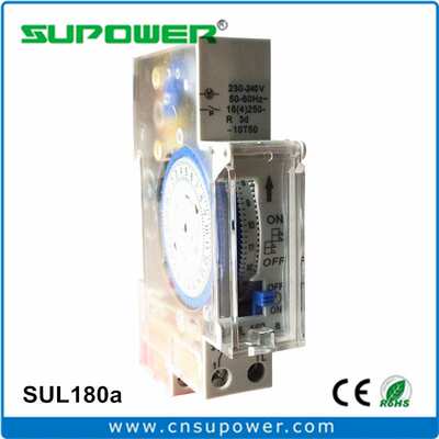 24小时机械式定时器 带电池直流12V 24V DC 时间开关SUL180a