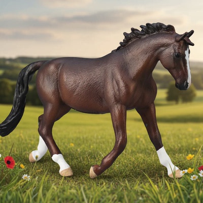 【80006奥登堡母马-枣色】CollectA官方授权正版动物模型早教玩具