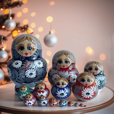 速发俄罗尔里娃烤漆15层送人送礼物哈斯滨旅游手绘满洲套手绘益智